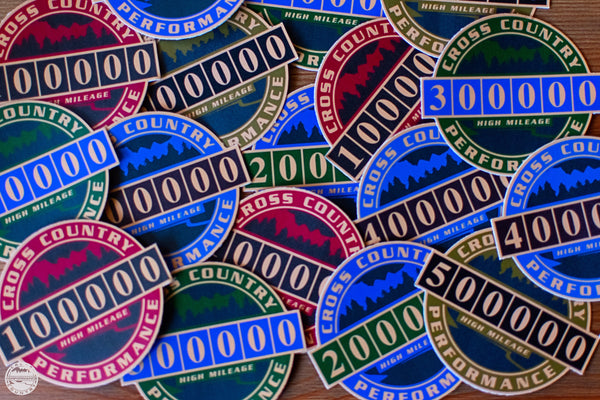 100K High Mileage Badge Sticker - Cross Country Performance